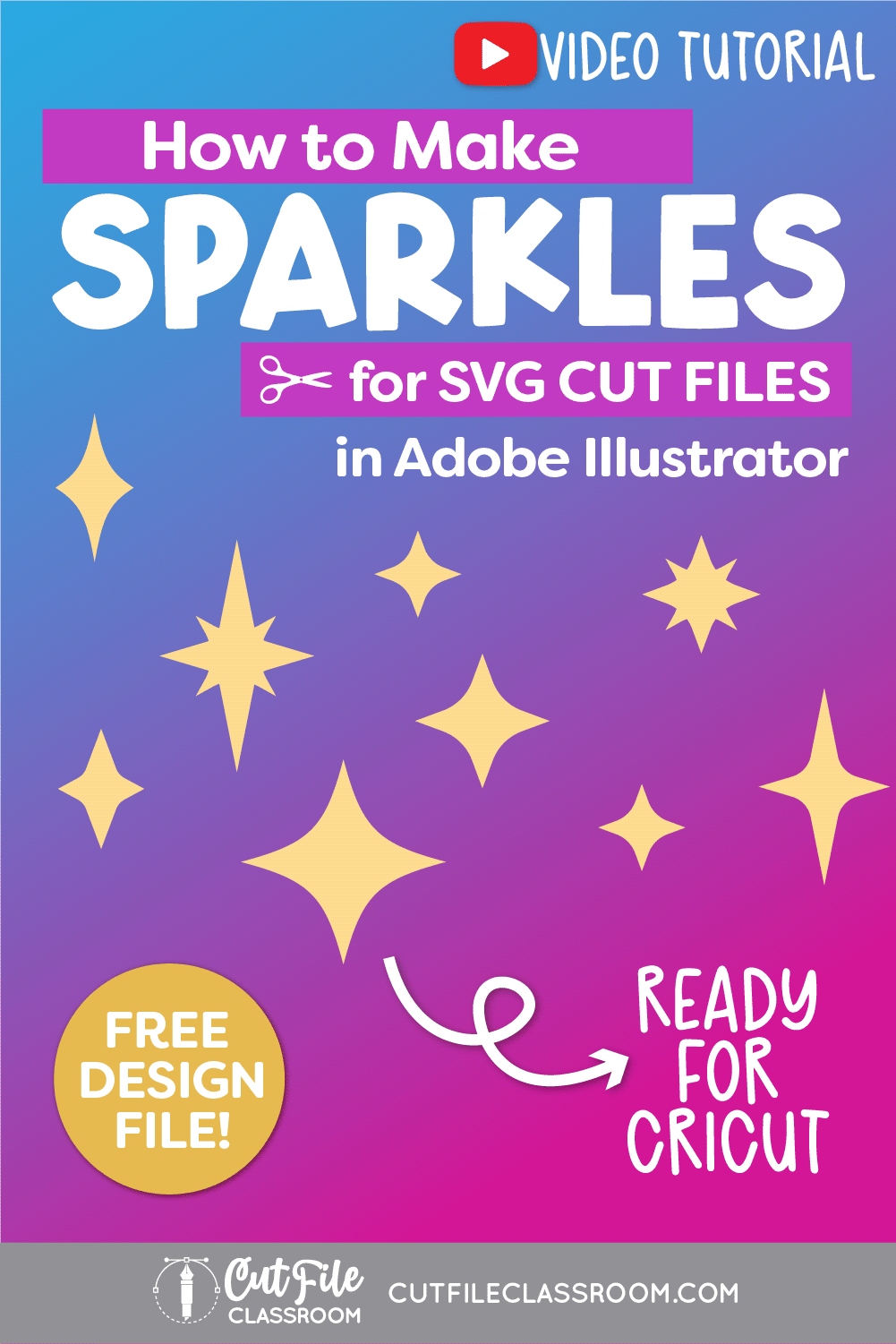 VIDEO: 3 Ways to Make Sparkles in Illustrator for SVG Files