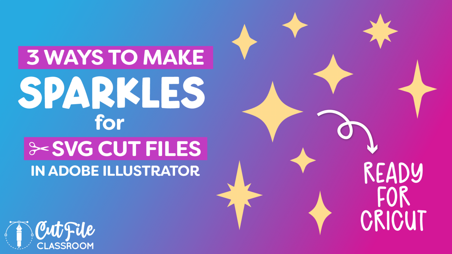 VIDEO: 3 Ways to Make Sparkles in Illustrator for SVG Files