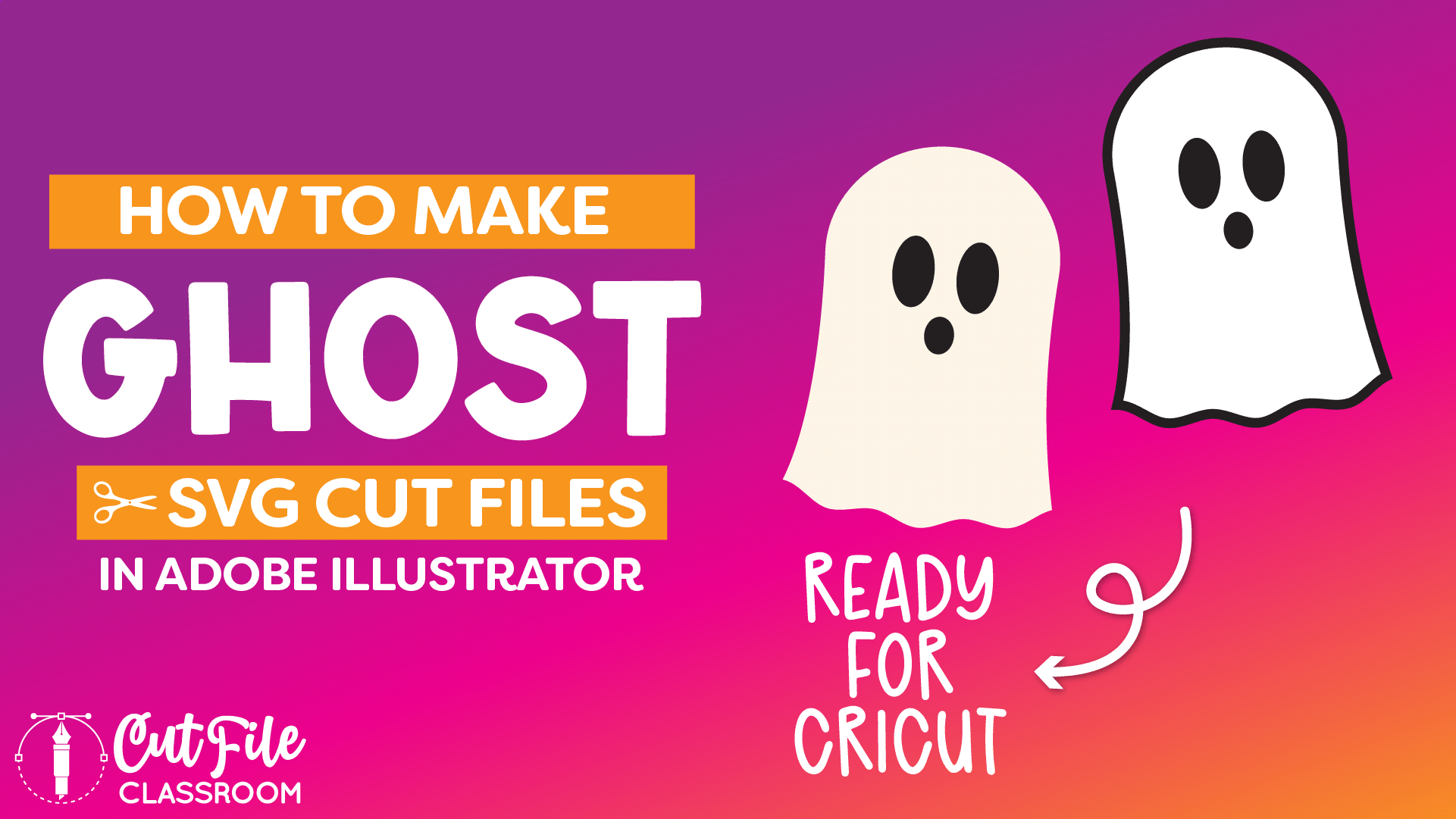 VIDEO: How to Make Ghost SVG Files for Cricut in Illustrator